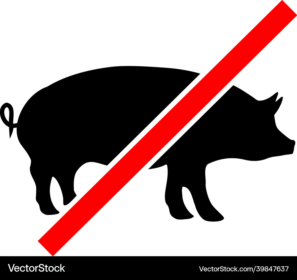 Forbidden pig icon Royalty Free Vector Image - VectorStock