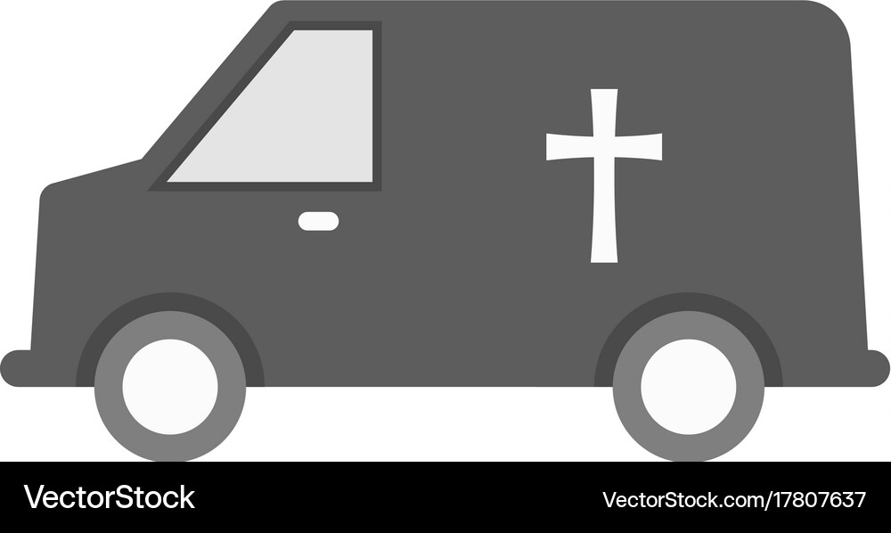 Funeral van i Royalty Free Vector Image - VectorStock