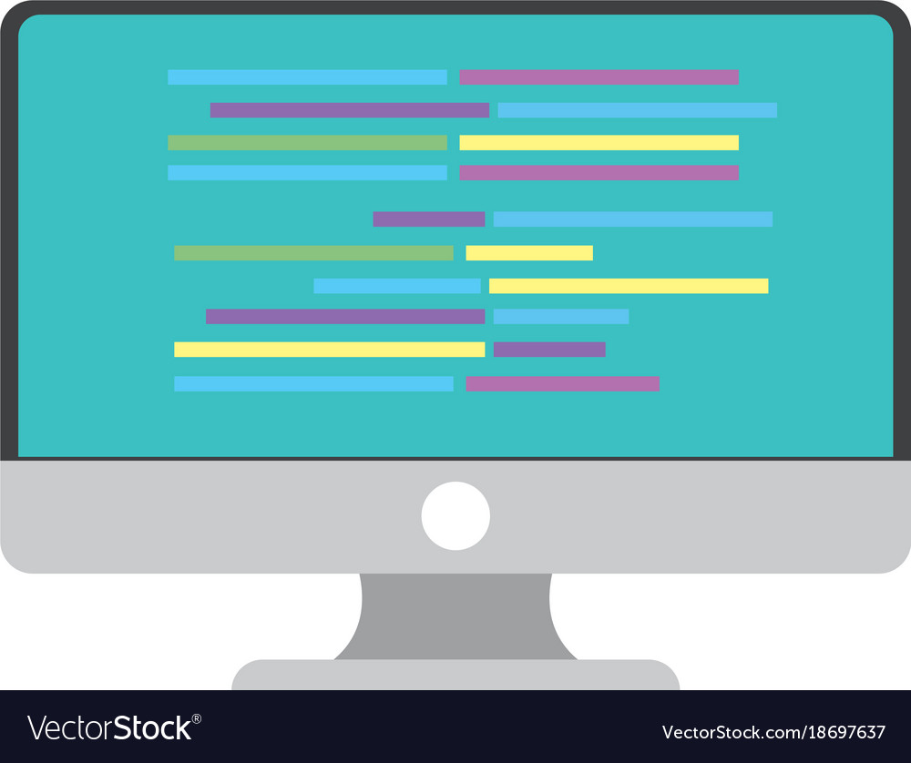 Isolated computer design Royalty Free Vector Image