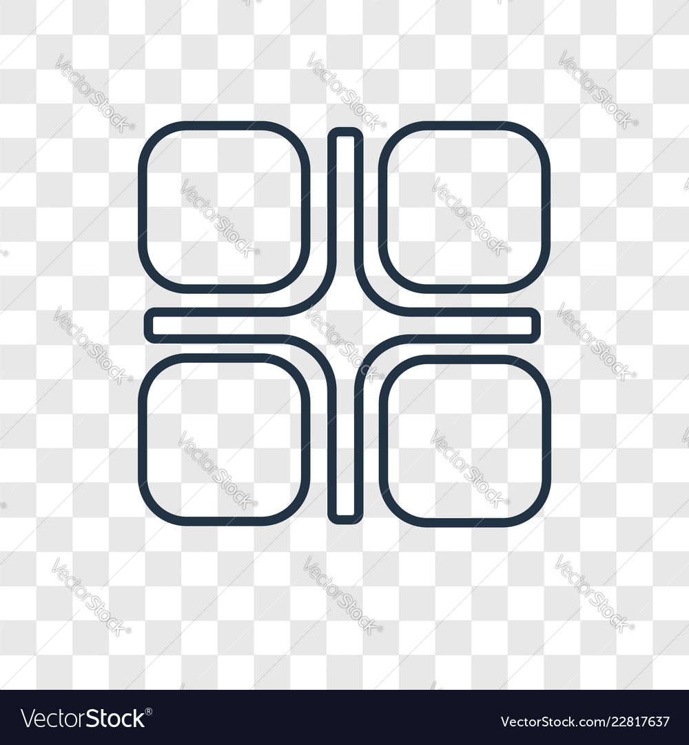 Layout concept linear icon isolated Royalty Free Vector