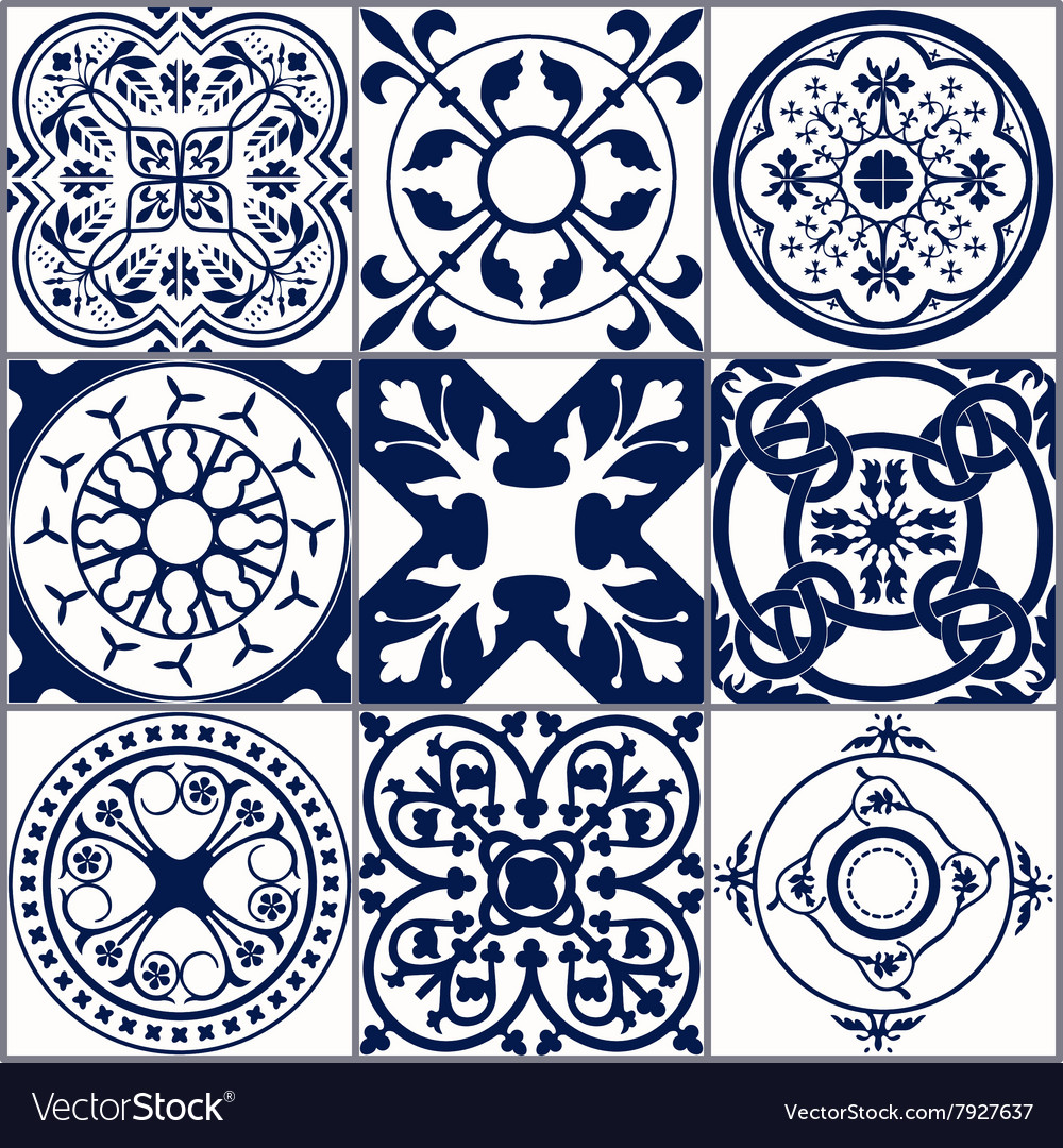 Moroccan tiles seamless pattern Royalty Free Vector Image