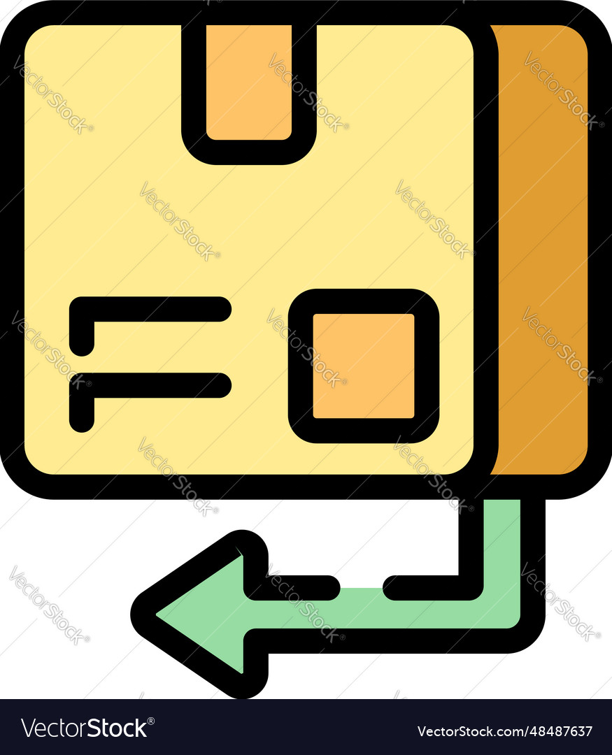 Parcel return icon flat Royalty Free Vector Image Parcel return icon flat Royalty Free Vector Image