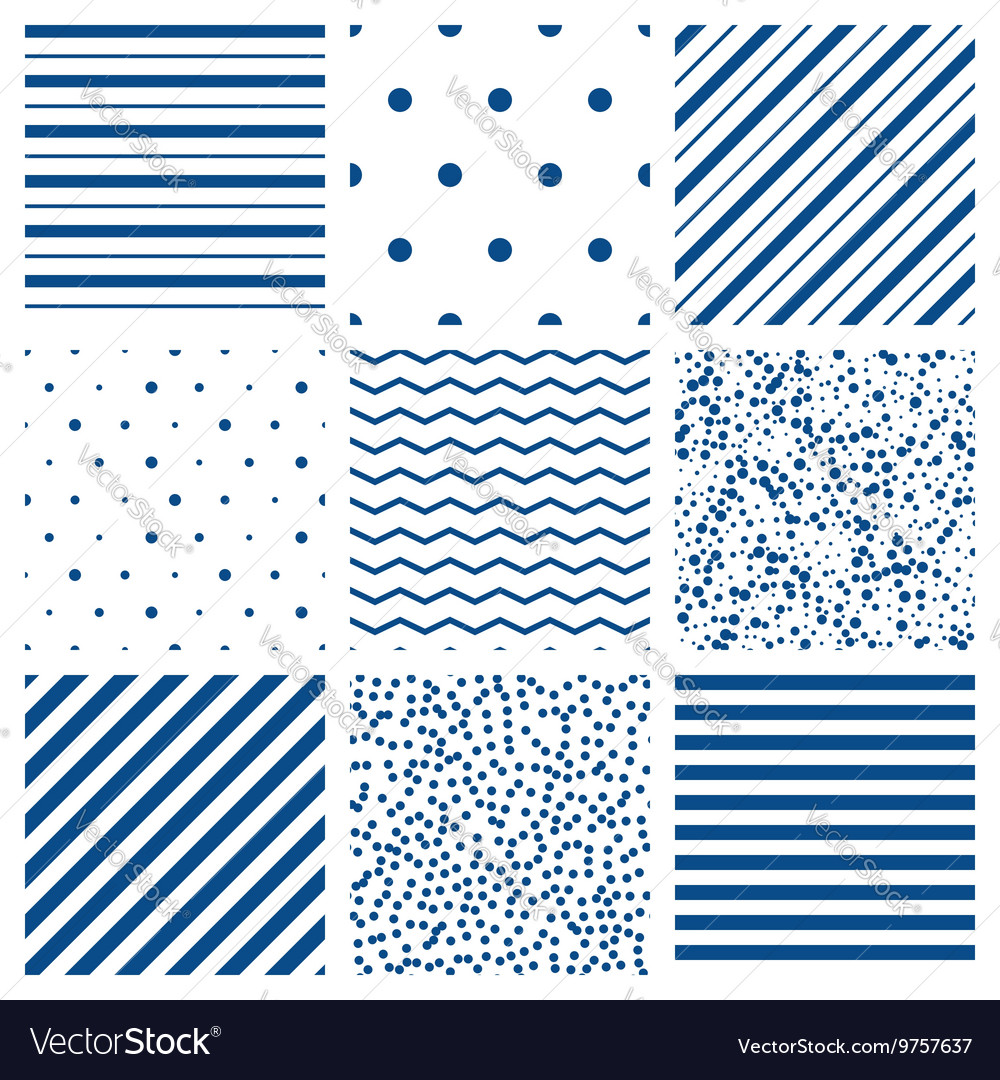 Seamless pattern set Royalty Free Vector Image