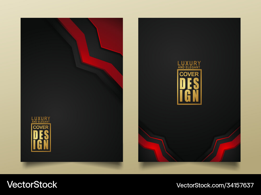 Set cover design template with luxury and elegant Vector Image