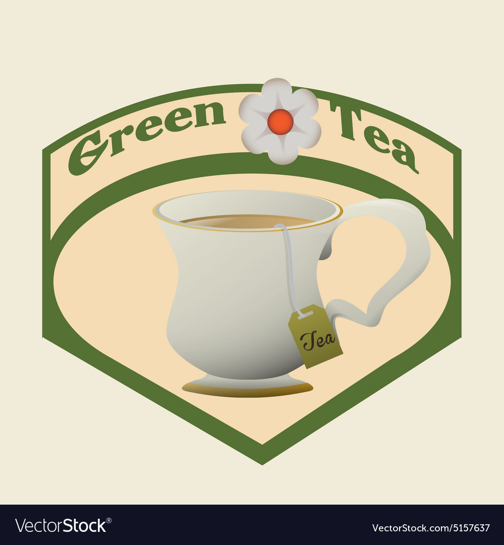 Tea time design Royalty Free Vector Image - VectorStock