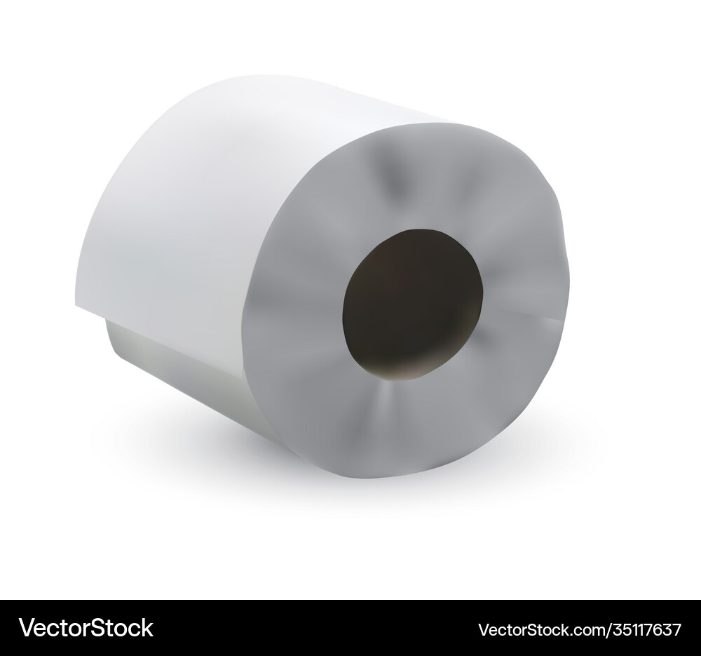 Toilet paper roll isolated on white background Vector Image