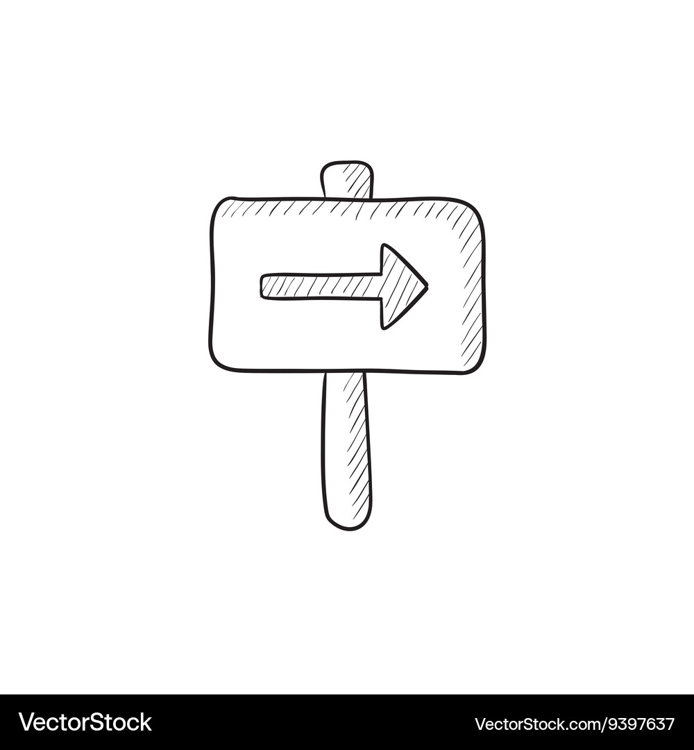 Travel traffic sign sketch icon Royalty Free Vector Image