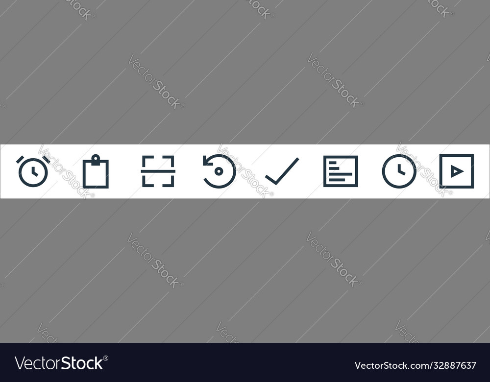 User interface line icons linear set quality line Vector Image