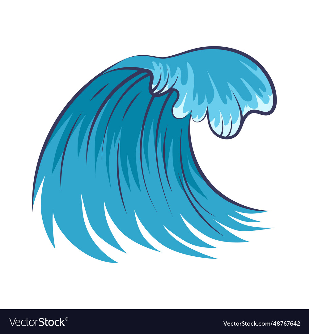 Ocean Wave Royalty Free Vector Image Vectorstock Ocean Pattern Royalty