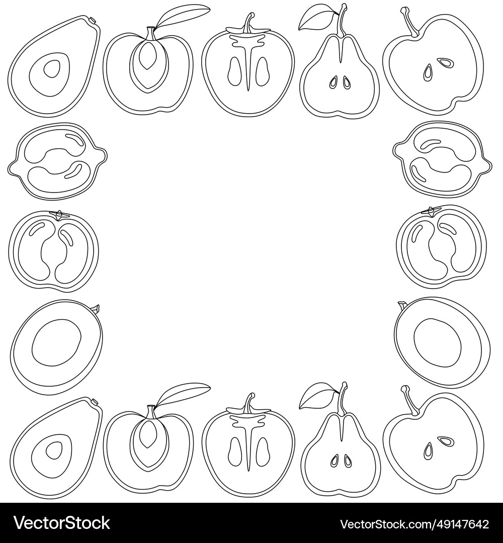 Coloring book for children in frame with set Vector Image