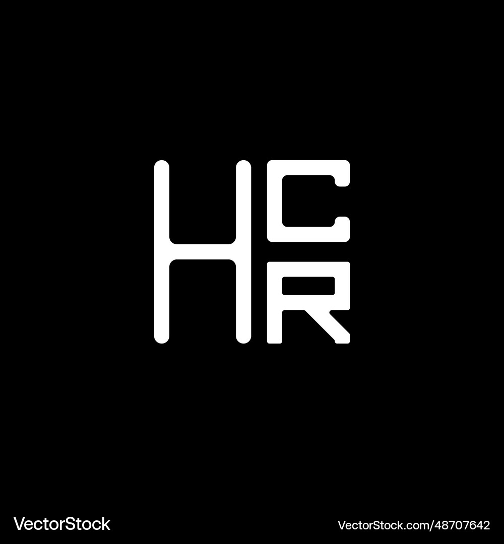 Hcr letter logo design simple and modern Vector Image