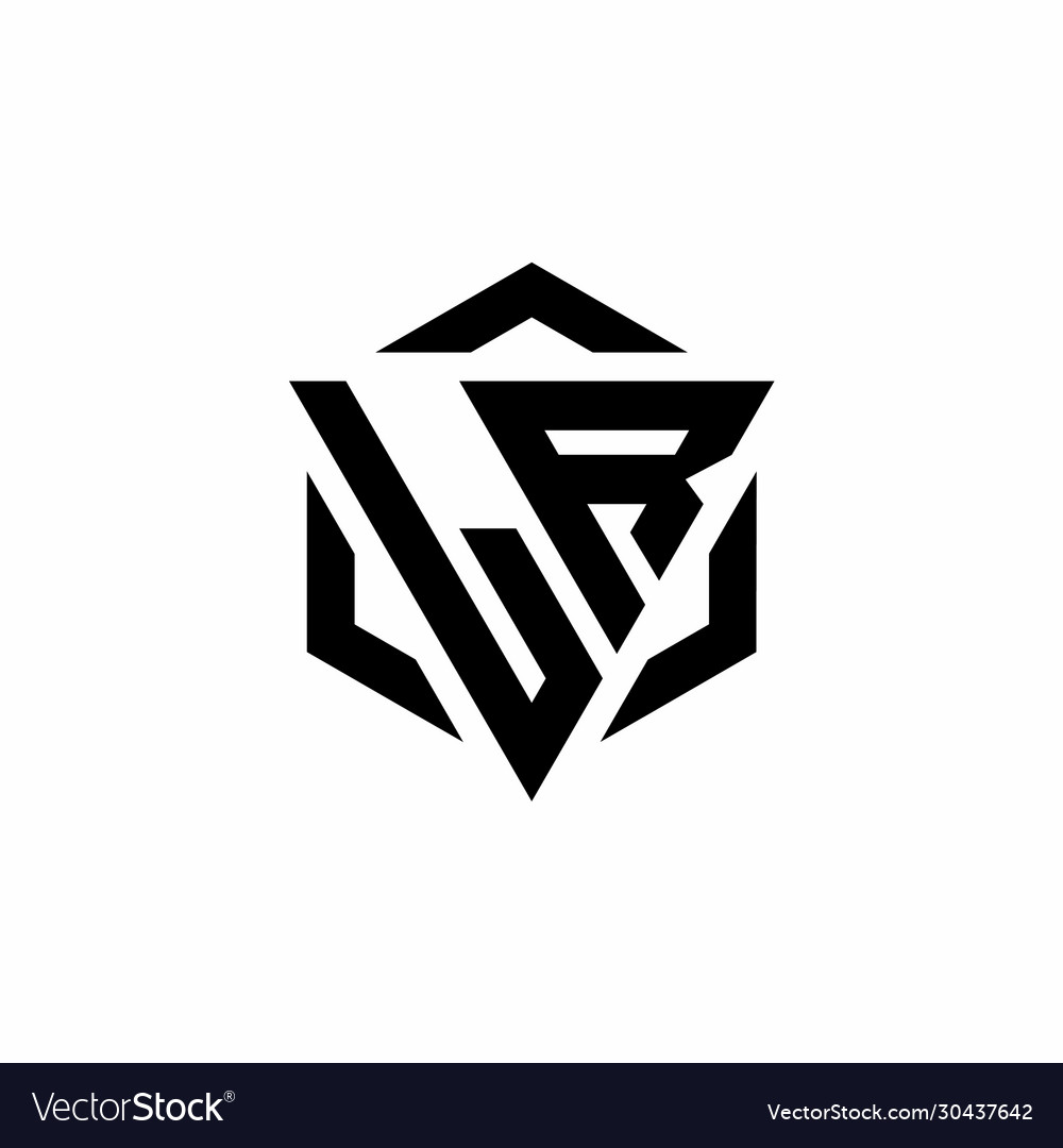 Lr logo monogram with triangle and hexagon modern Vector Image Lr logo monogram with triangle and hexagon modern Vector Image