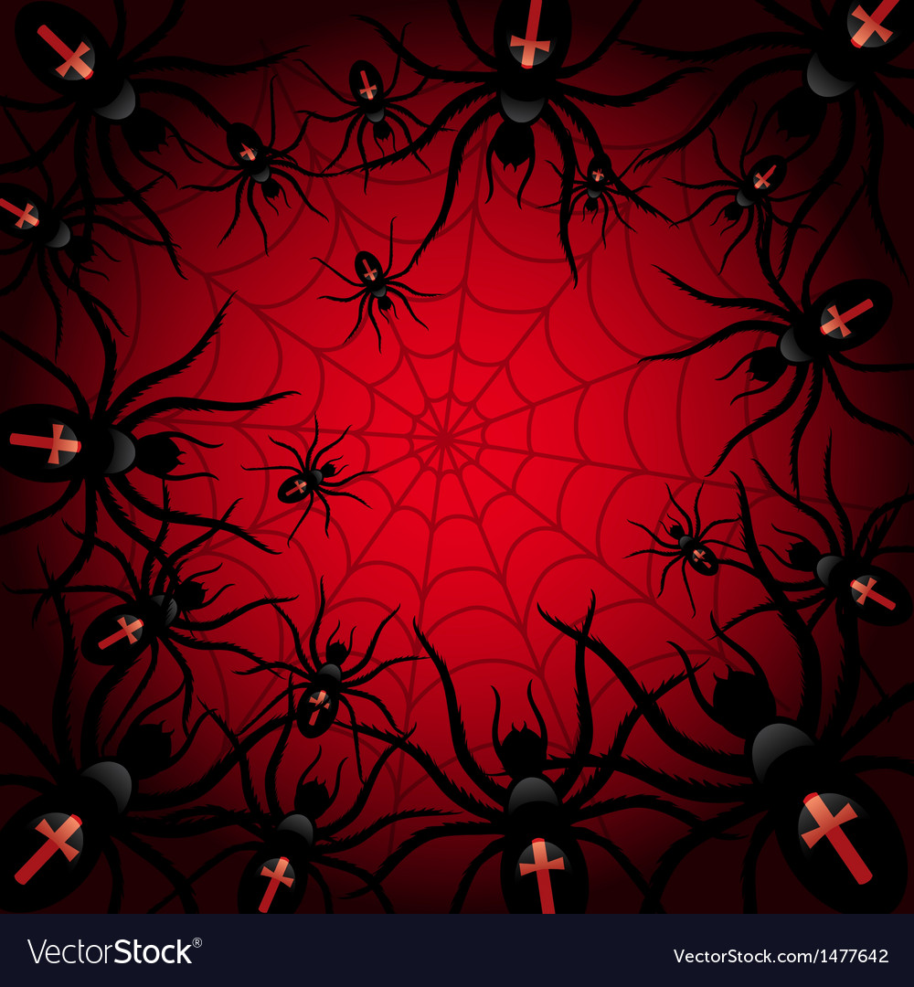 Spider background Royalty Free Vector Image - VectorStock