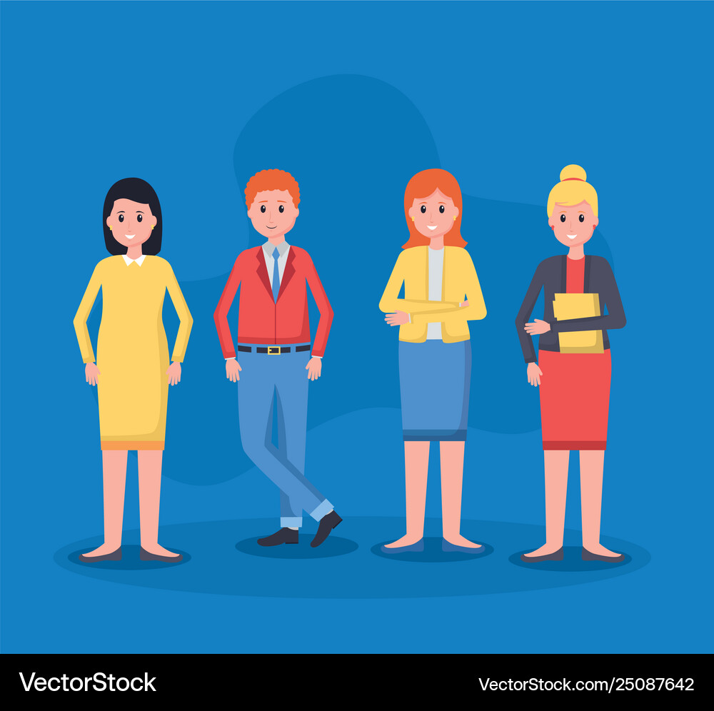 Team people office Royalty Free Vector Image - VectorStock