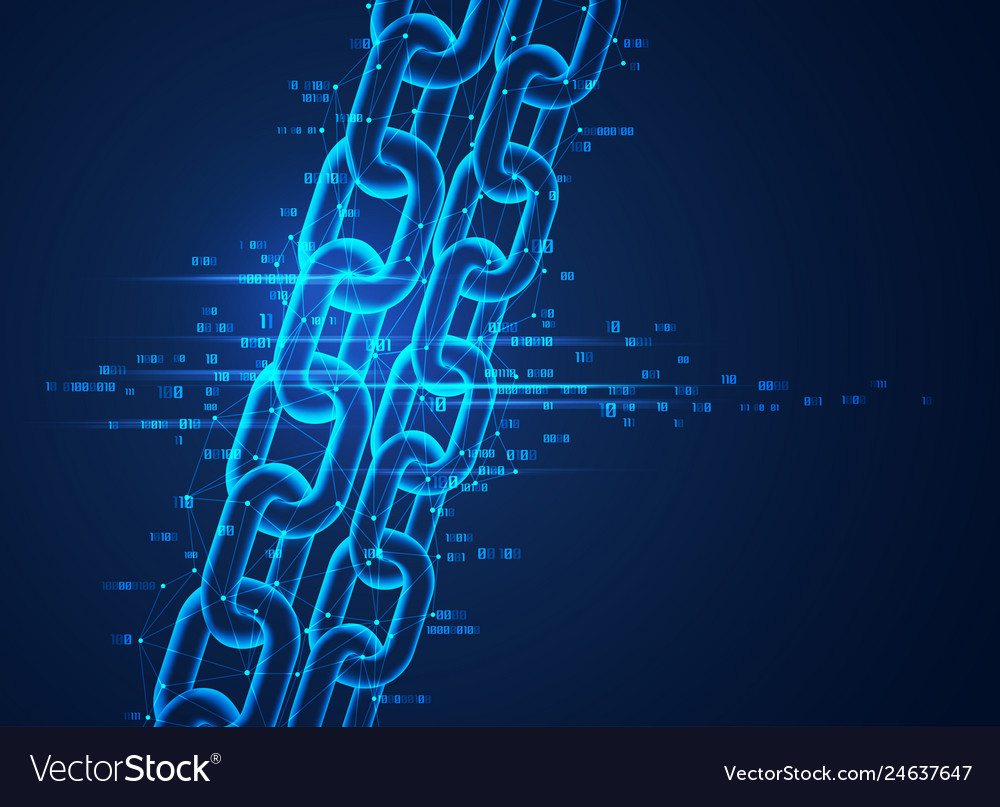 Block chain Royalty Free Vector Image - VectorStock