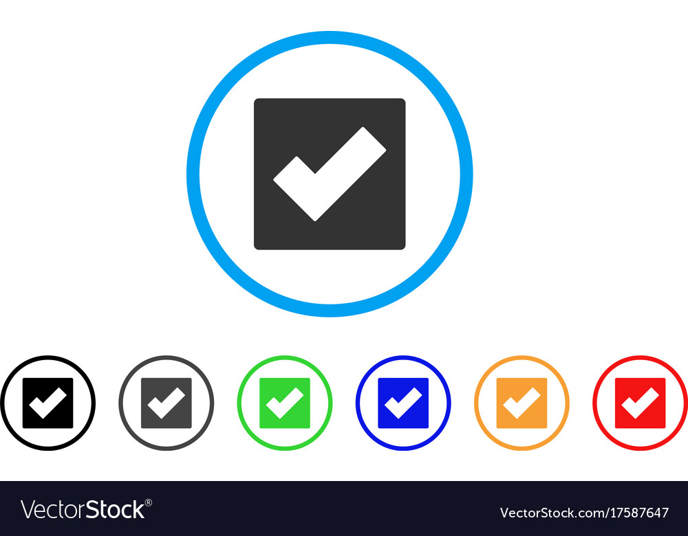 Check rounded icon Royalty Free Vector Image - VectorStock