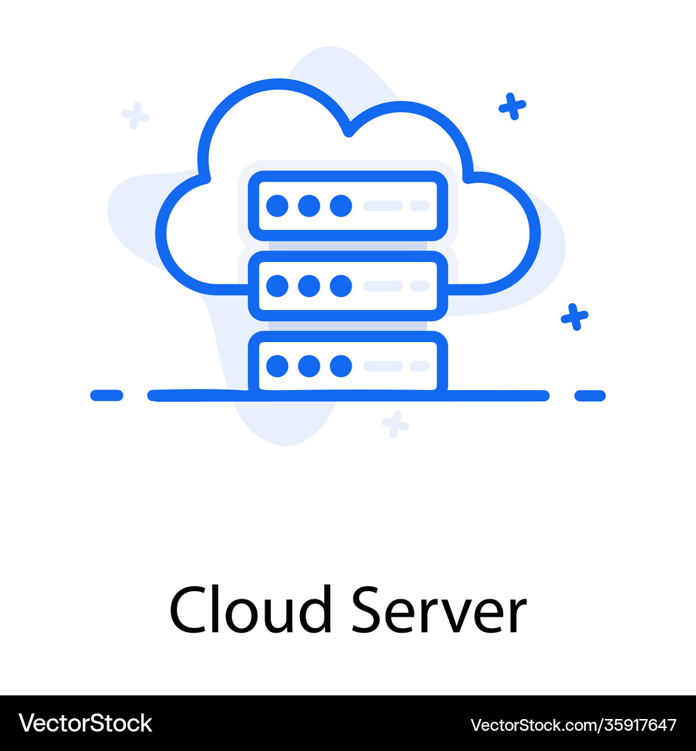 Cloud server Royalty Free Vector Image - VectorStock