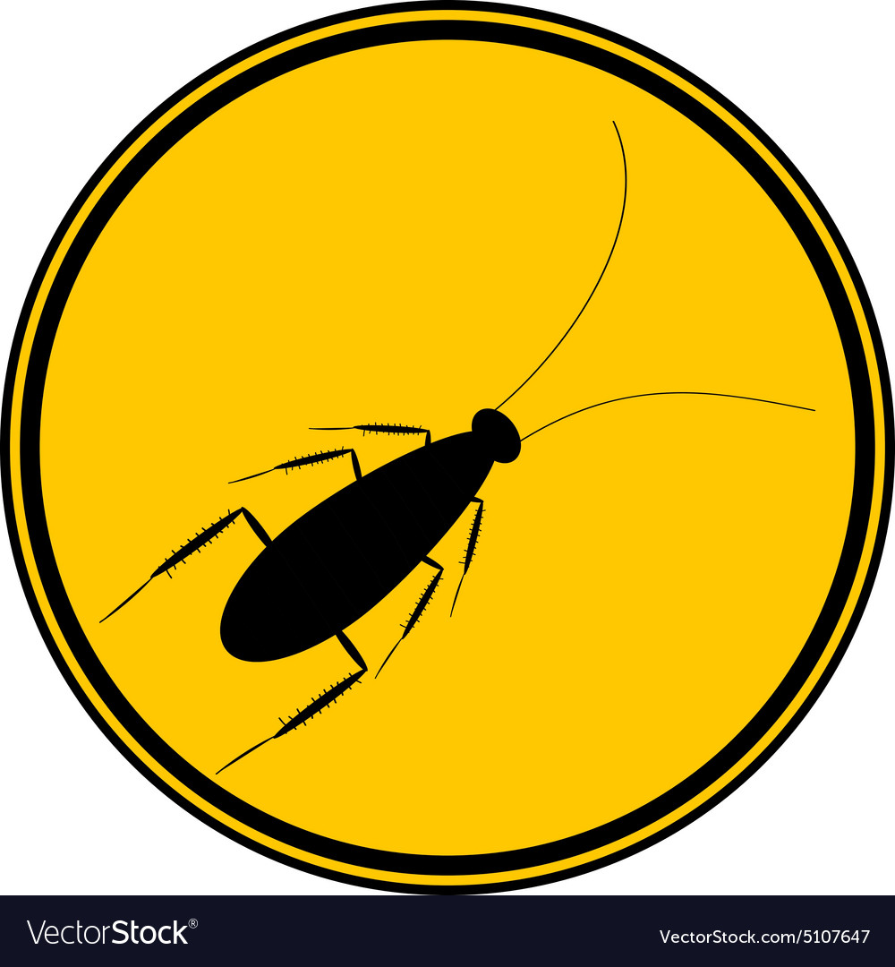 Cockroach button Royalty Free Vector Image - VectorStock