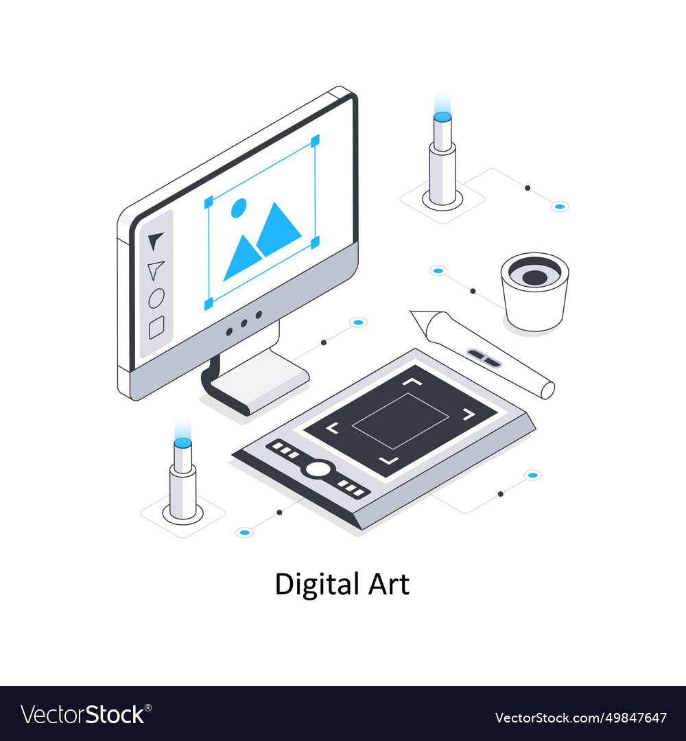 Digital art isometric stock eps file Royalty Free Vector