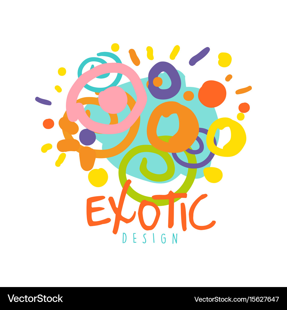 Exotic logo design tropical summer vacation Vector Image