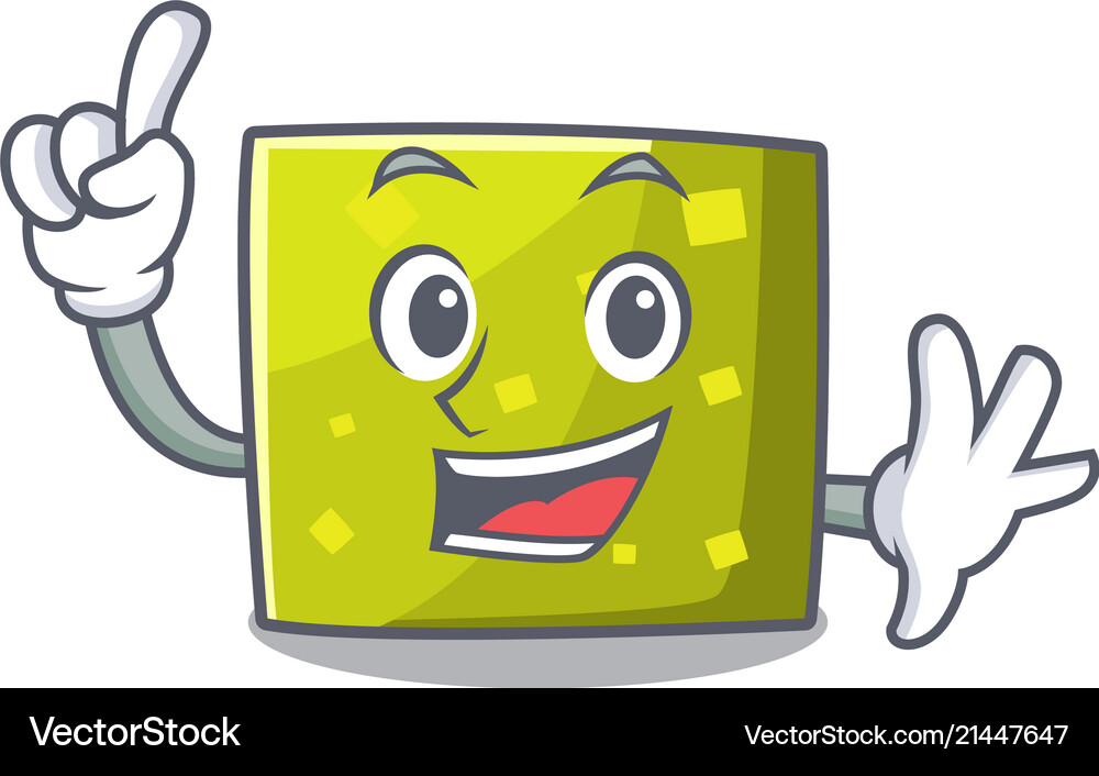 Finger square mascot cartoon style Royalty Free Vector Image
