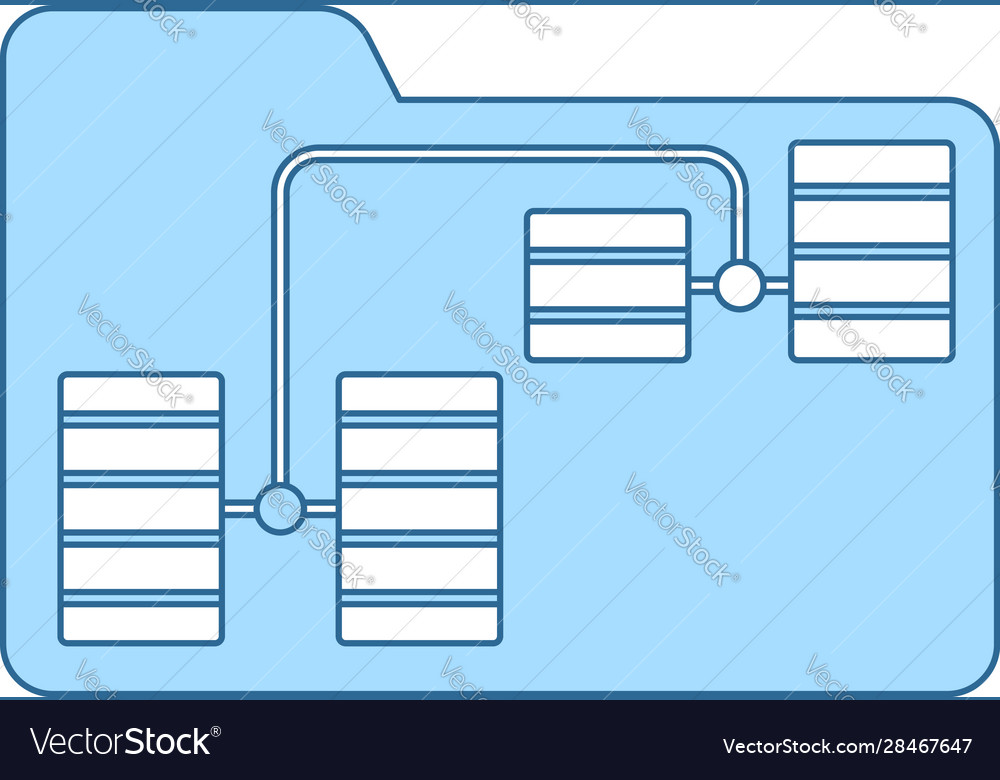 Folder network icon Royalty Free Vector Image - VectorStock