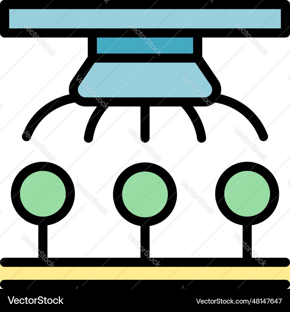 Garden water system icon flat Royalty Free Vector Image
