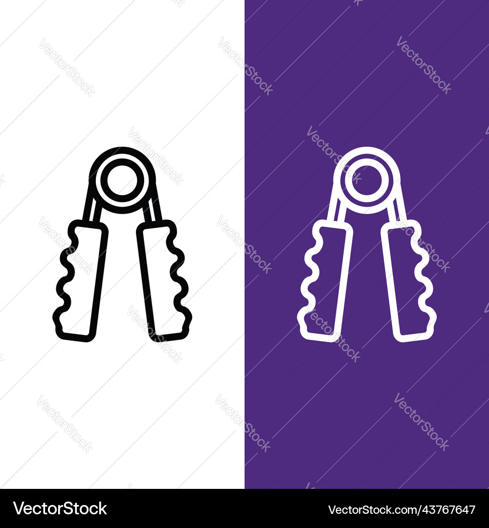 Hand grip icon logo in outline style – Royalty-Free Vector | VectorStock