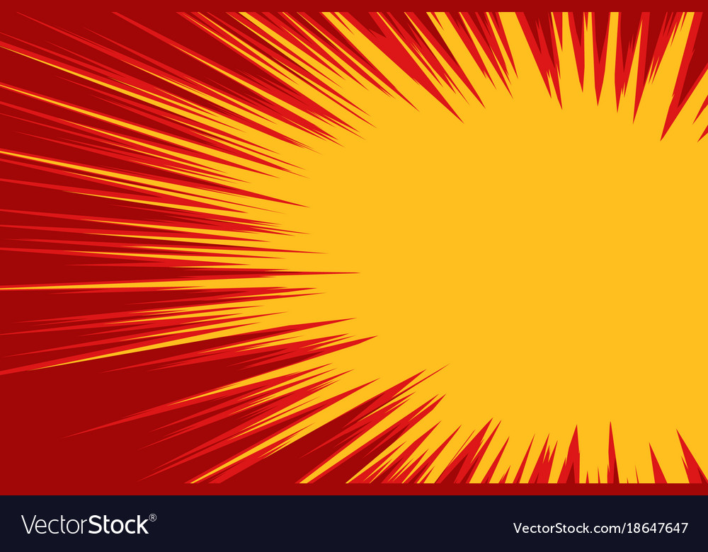 Red yellow explosion comic Royalty Free Vector Image