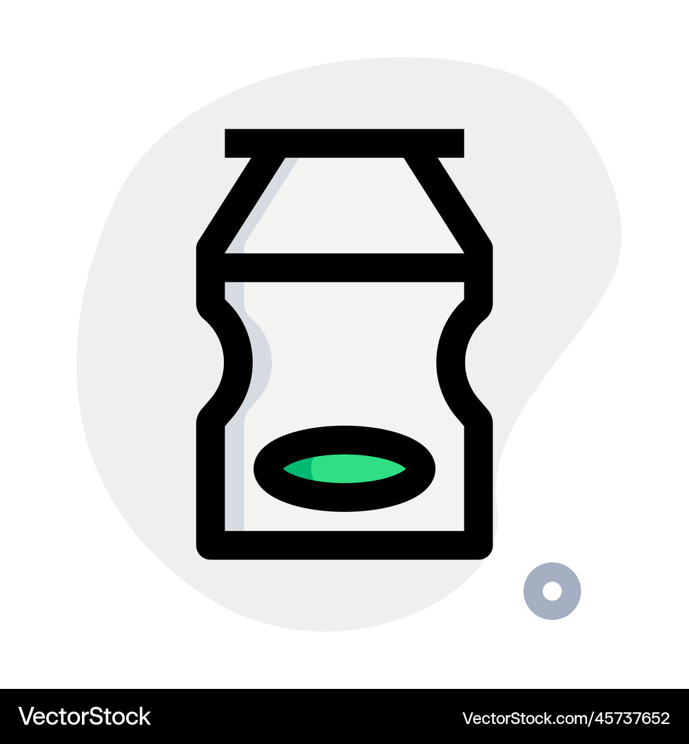 A sealed bottle of fermented milk Royalty Free Vector Image