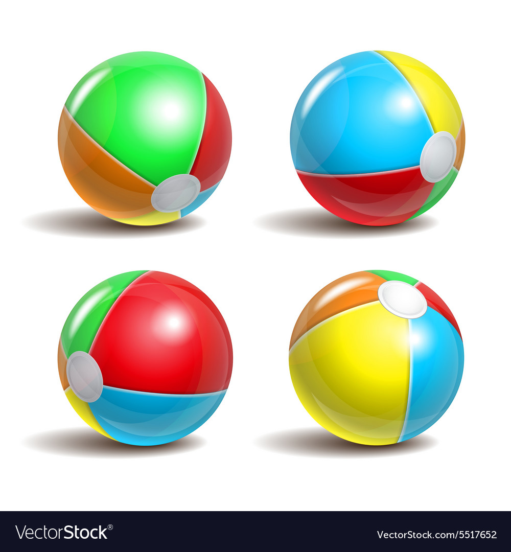 Beach balls Royalty Free Vector Image - VectorStock