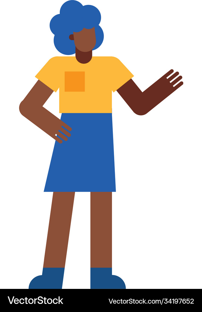 Black woman cartoon design Royalty Free Vector Image