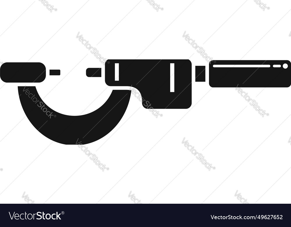 Digital micrometer tool icon simple Royalty Free Vector