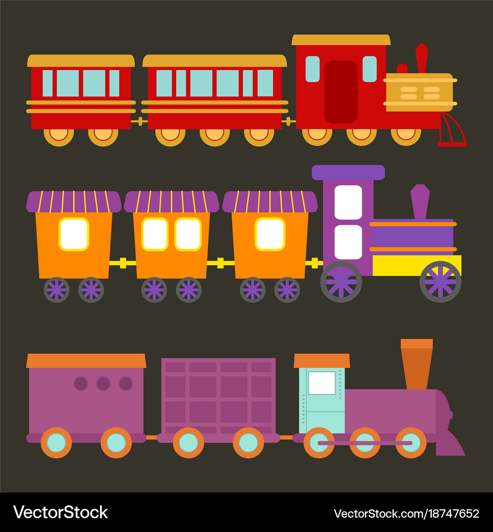 Game gift kids train travel railroad Royalty Free Vector