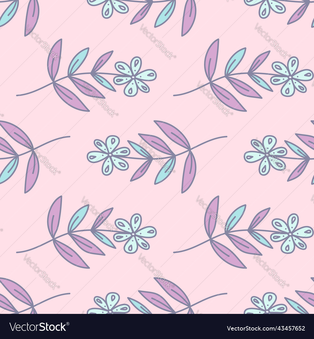 Hand drawn ditsy flower seamless pattern simple Vector Image