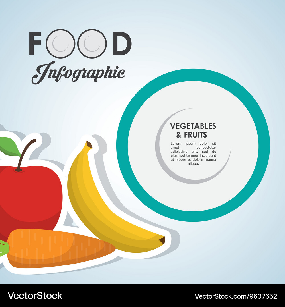 Healthy food design infographic icon menu Vector Image