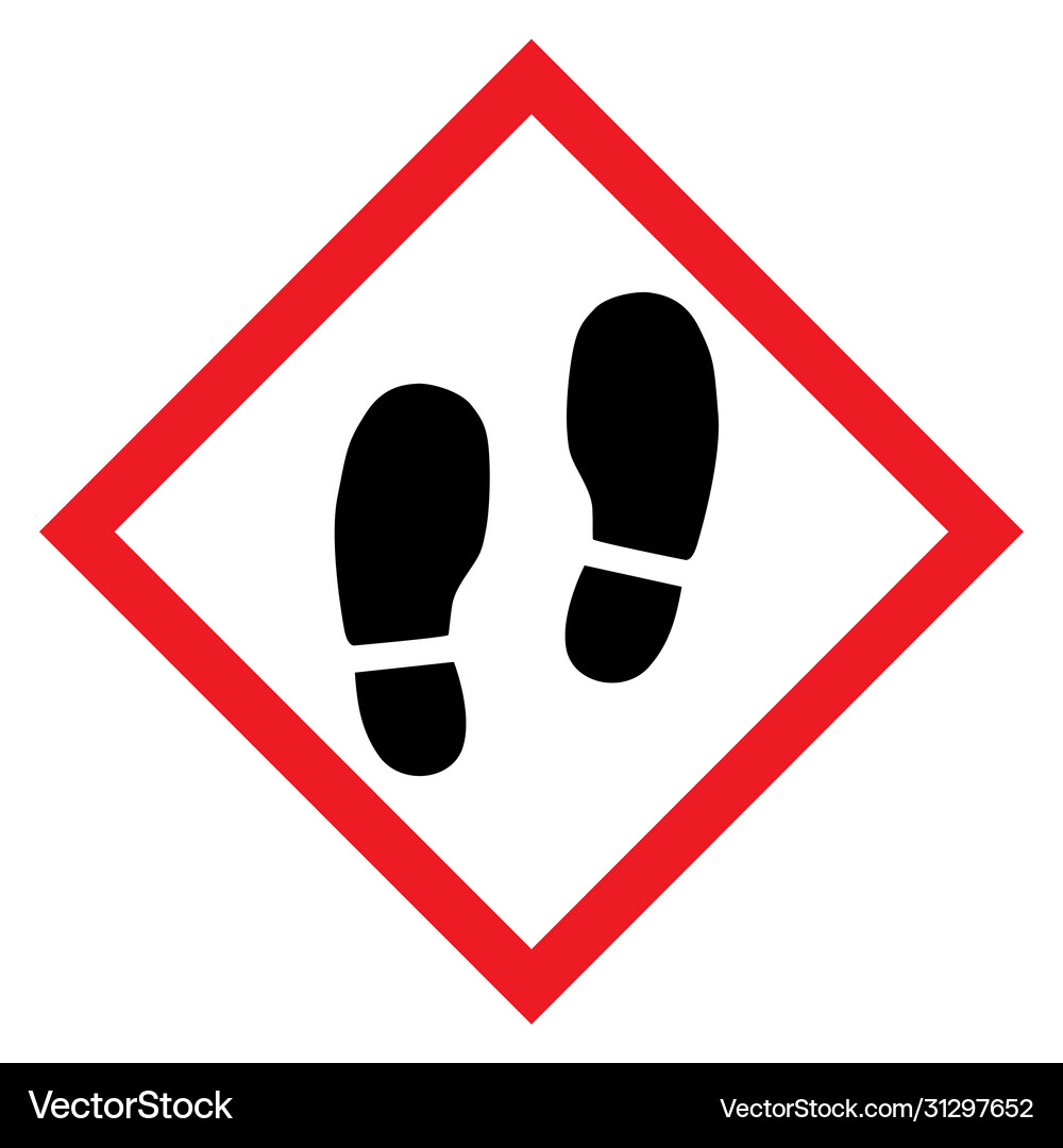 No shoes sign isolated on white background Vector Image