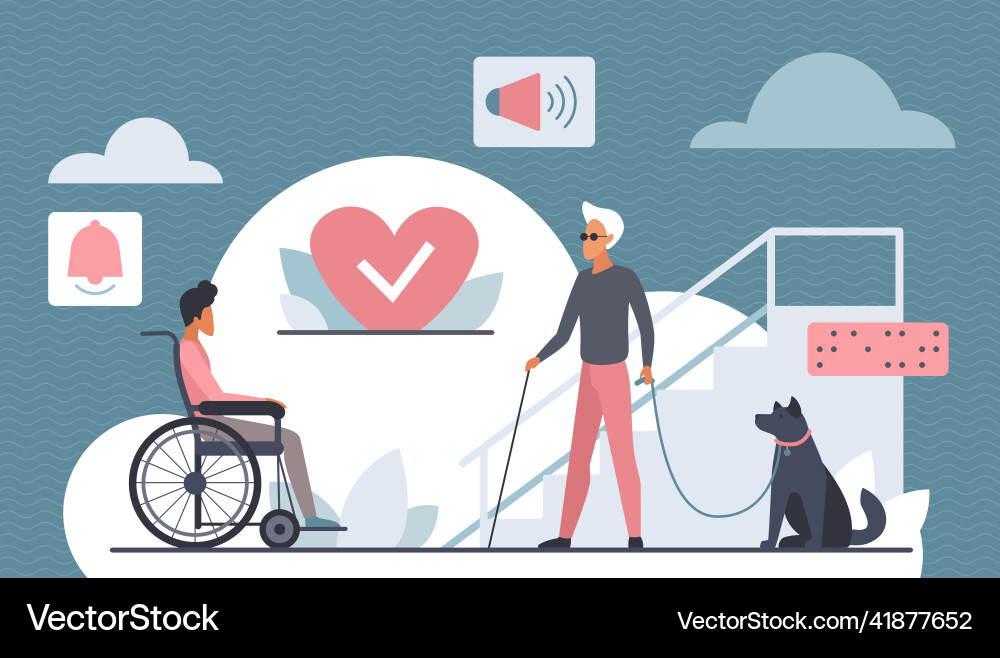 Rehabilitation support and assistance for people Vector Image
