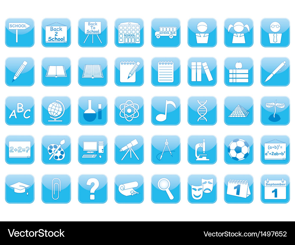 Set of education icons Royalty Free Vector Image