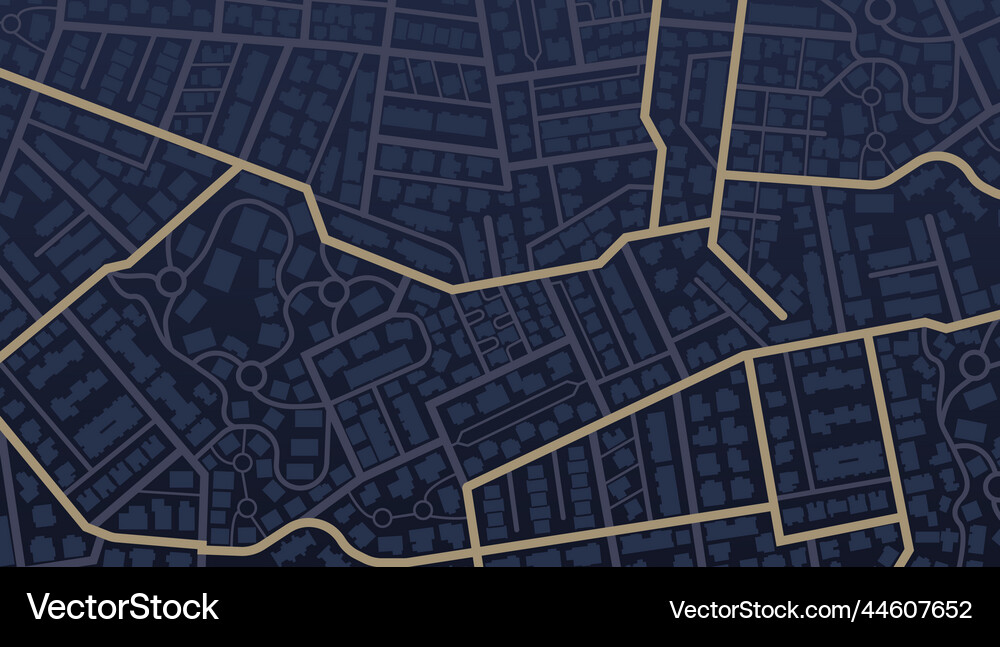 View from above the map buildings detailed Vector Image