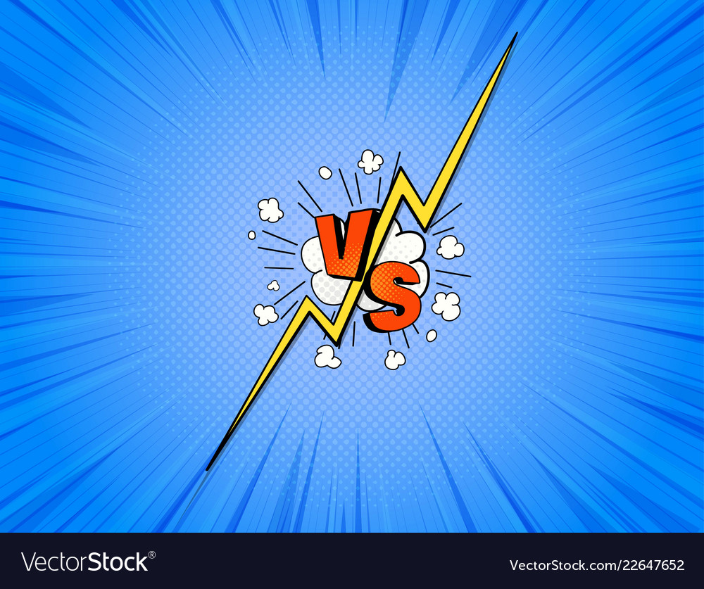 Vs comics Royalty Free Vector Image - VectorStock