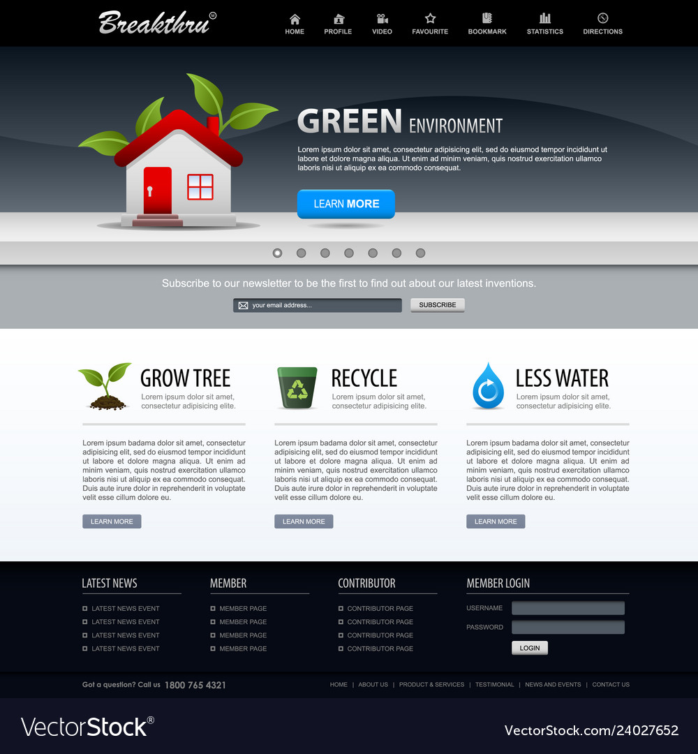 Web design website element template Royalty Free Vector