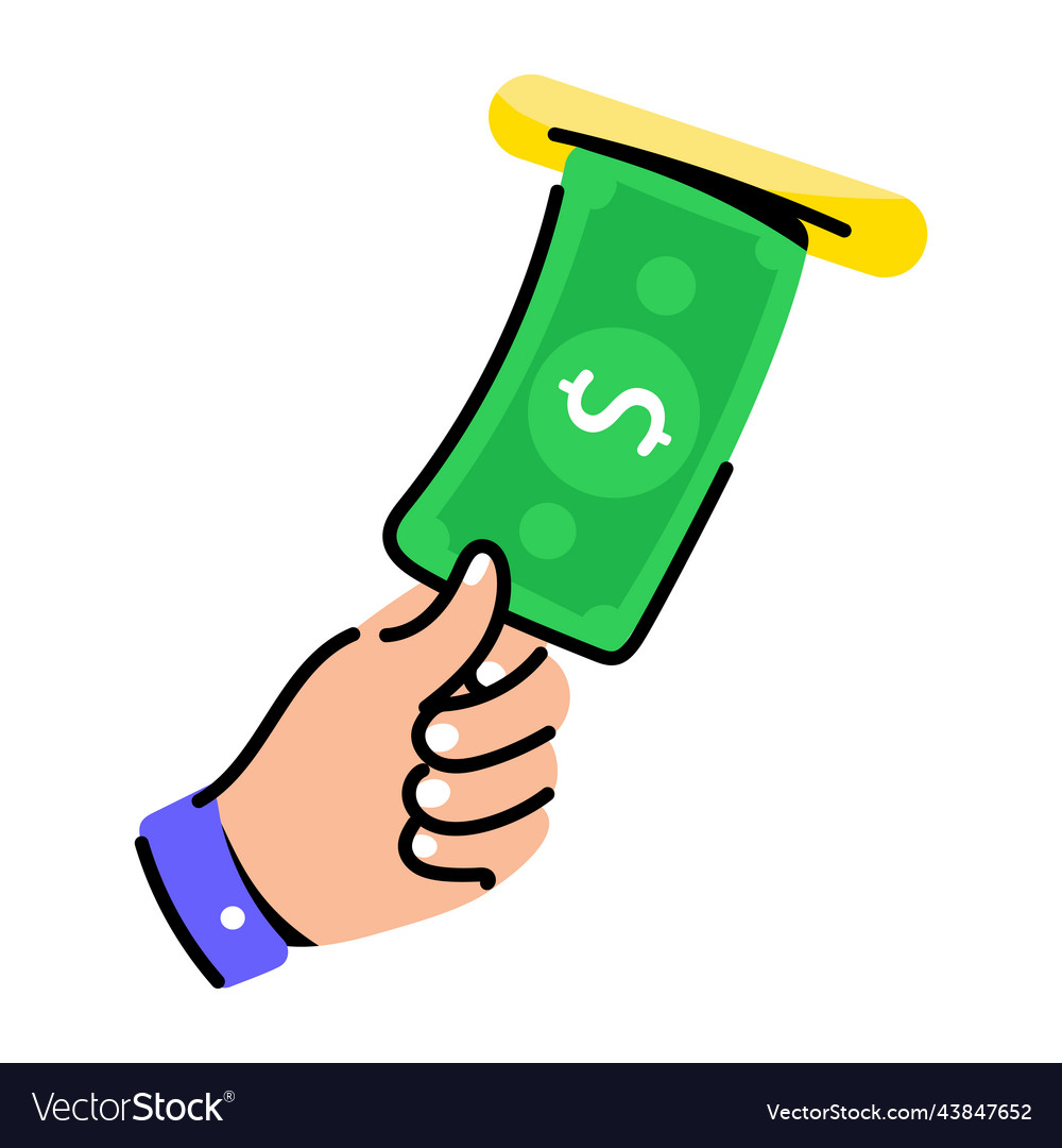 Withdrawal Royalty Free Vector Image - VectorStock