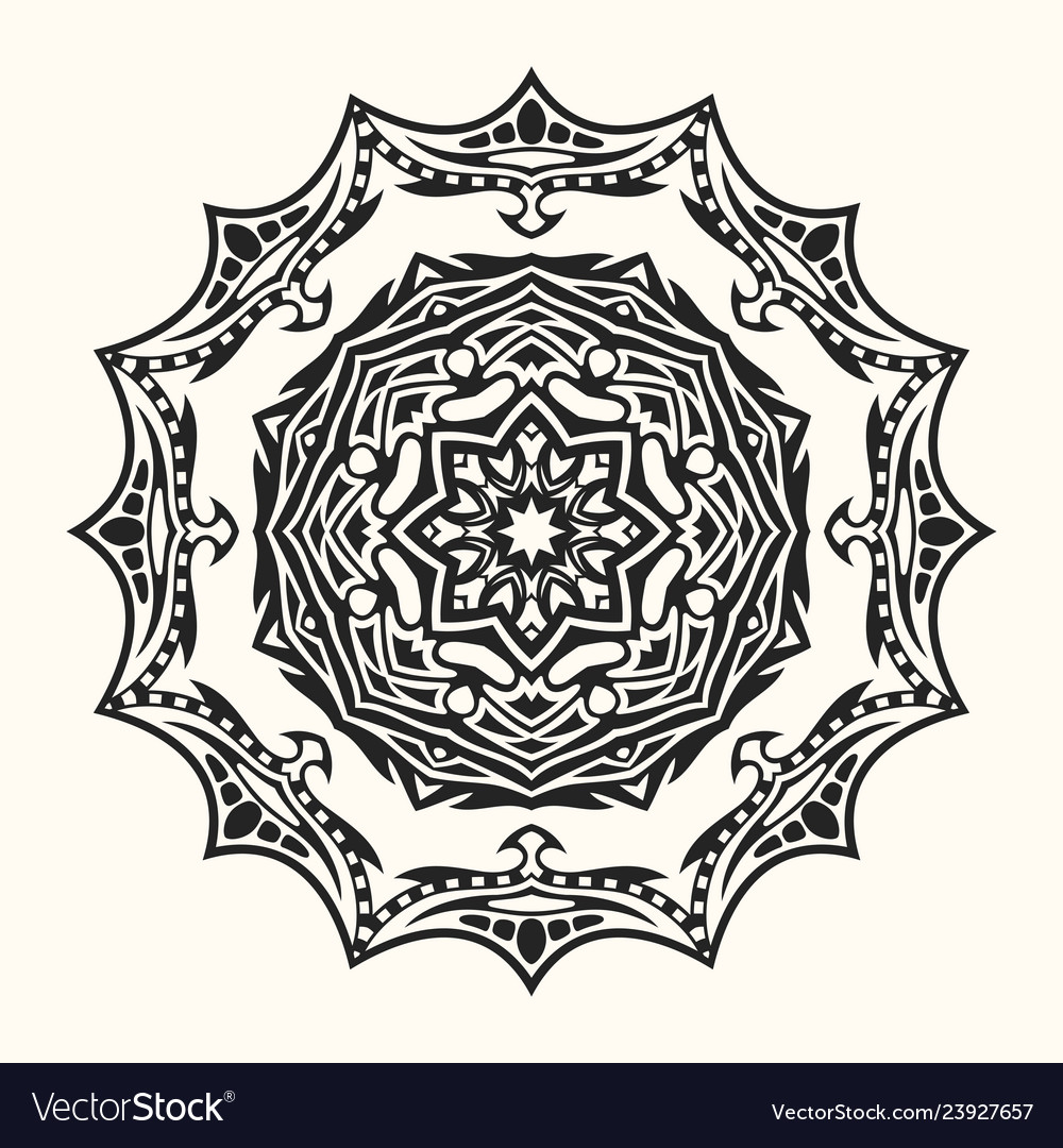 Abstract round symmetrical pattern Royalty Free Vector Image
