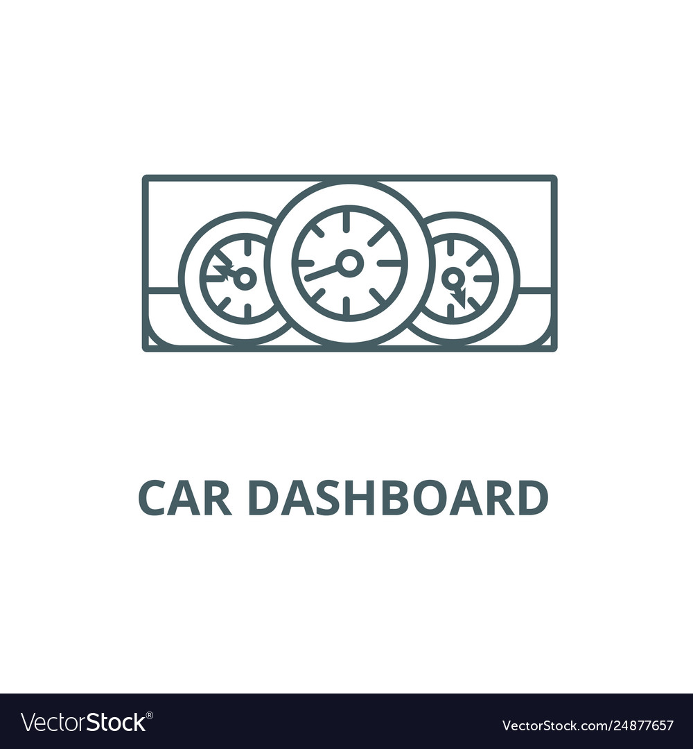 Car dashboard line icon dashboard Royalty Free Vector Image Car dashboard line icon dashboard Royalty Free Vector Image