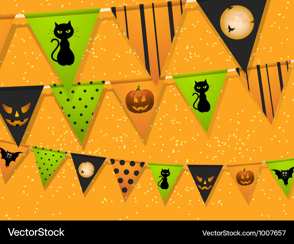 Halloween bunting Royalty Free Vector Image - VectorStock