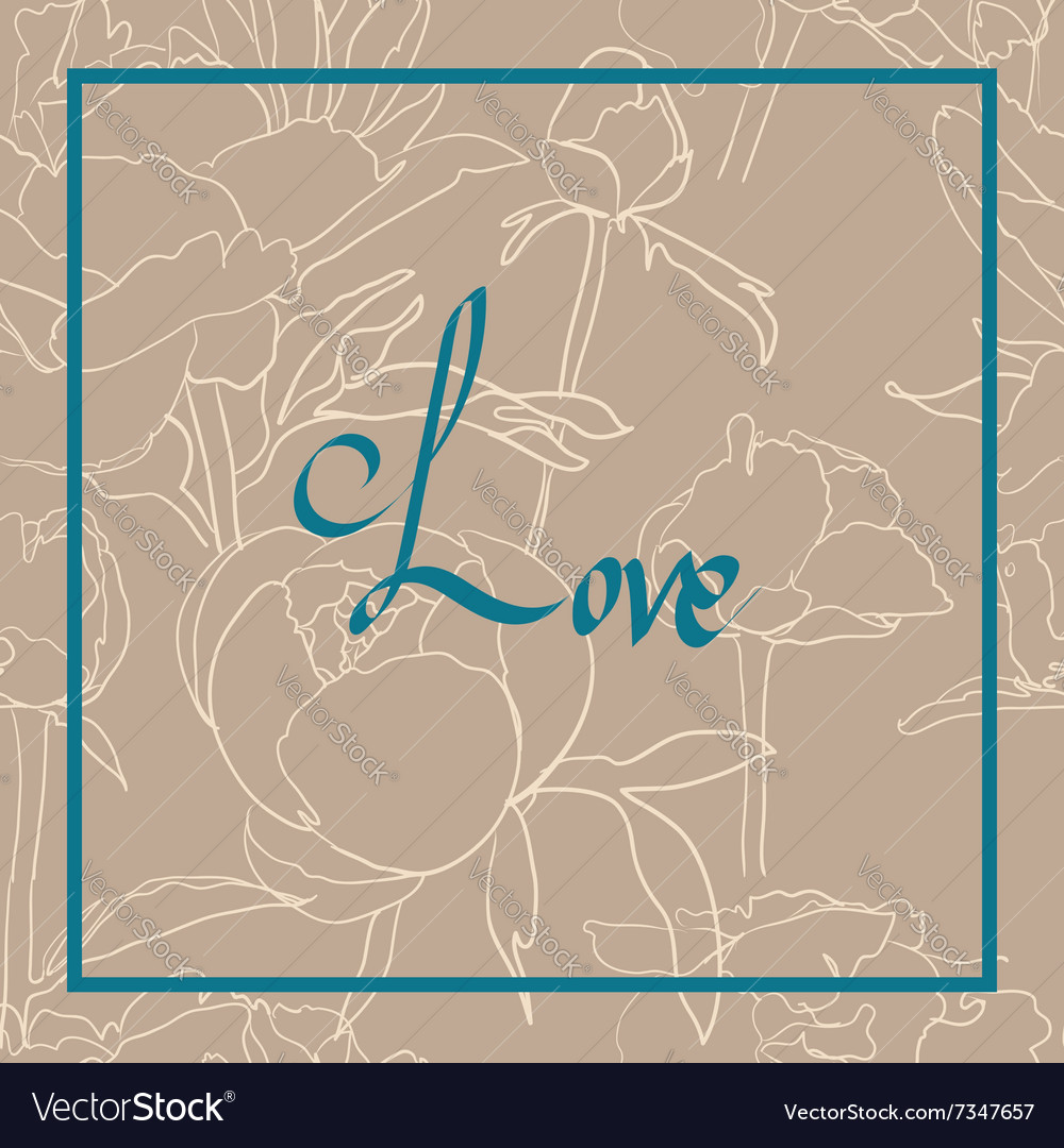 Handwritten love script Royalty Free Vector Image