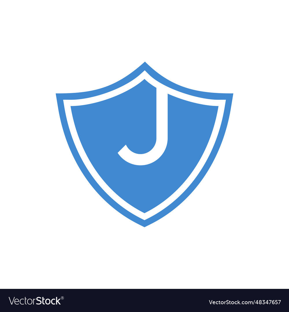 Initial j logo template letter shield Royalty Free Vector Initial j logo template letter shield Royalty Free Vector