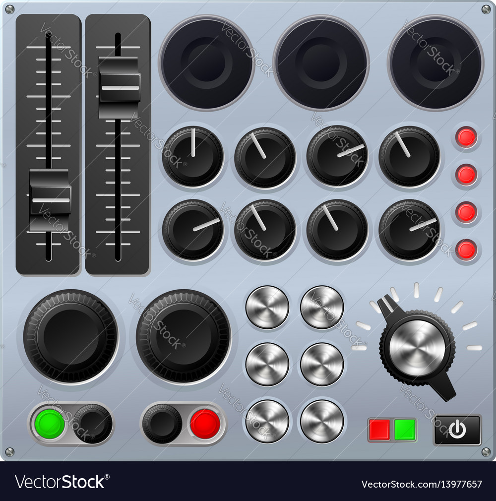 Mixing or control console Royalty Free Vector Image