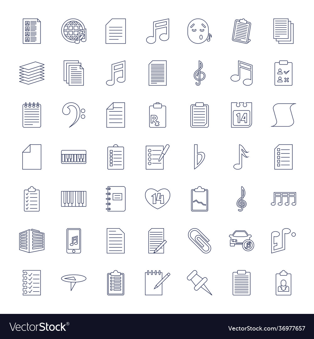 Note icons Royalty Free Vector Image - VectorStock